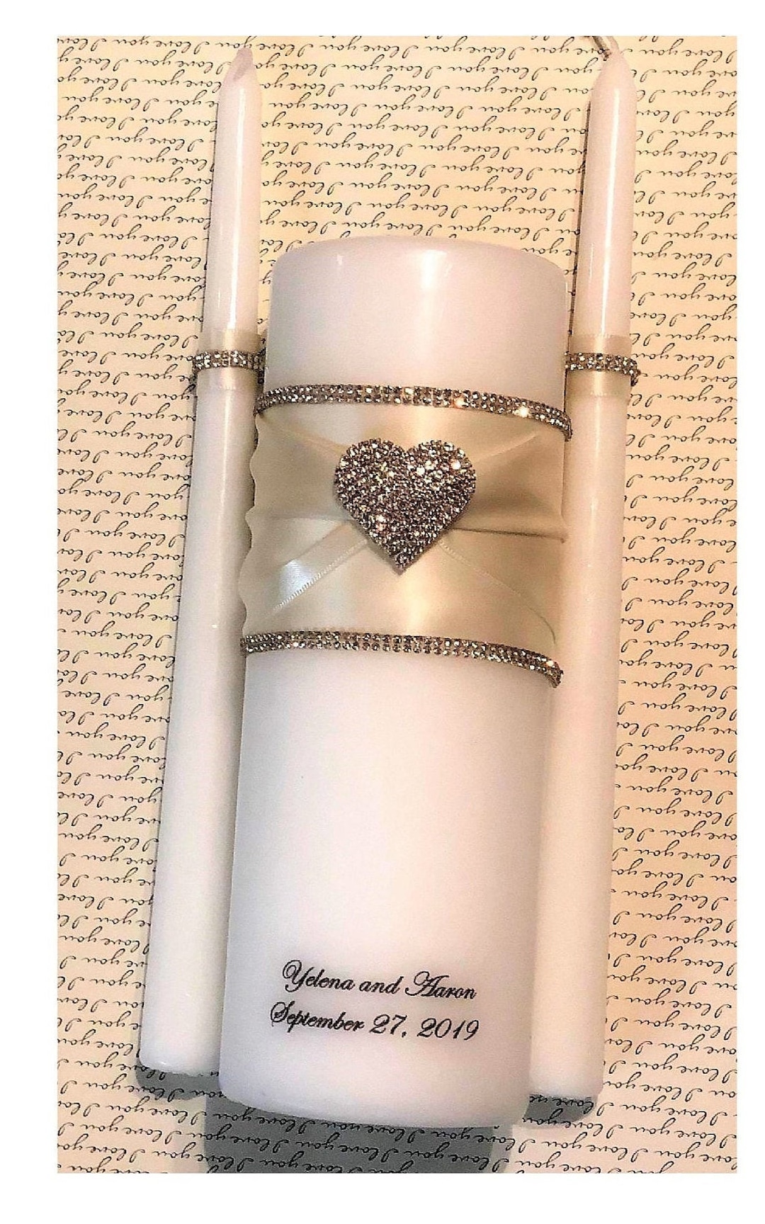 Wedding Unity Candle Set. Unity Candle Set. Rhinestone Candles ...
