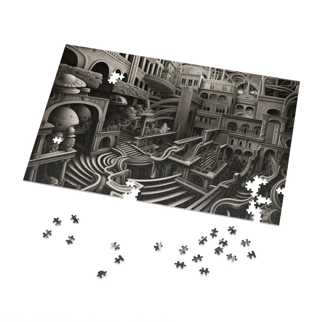 MC Escher Inspired 1000-piece Adult Jigsaw Puzzle - Challenging and ...