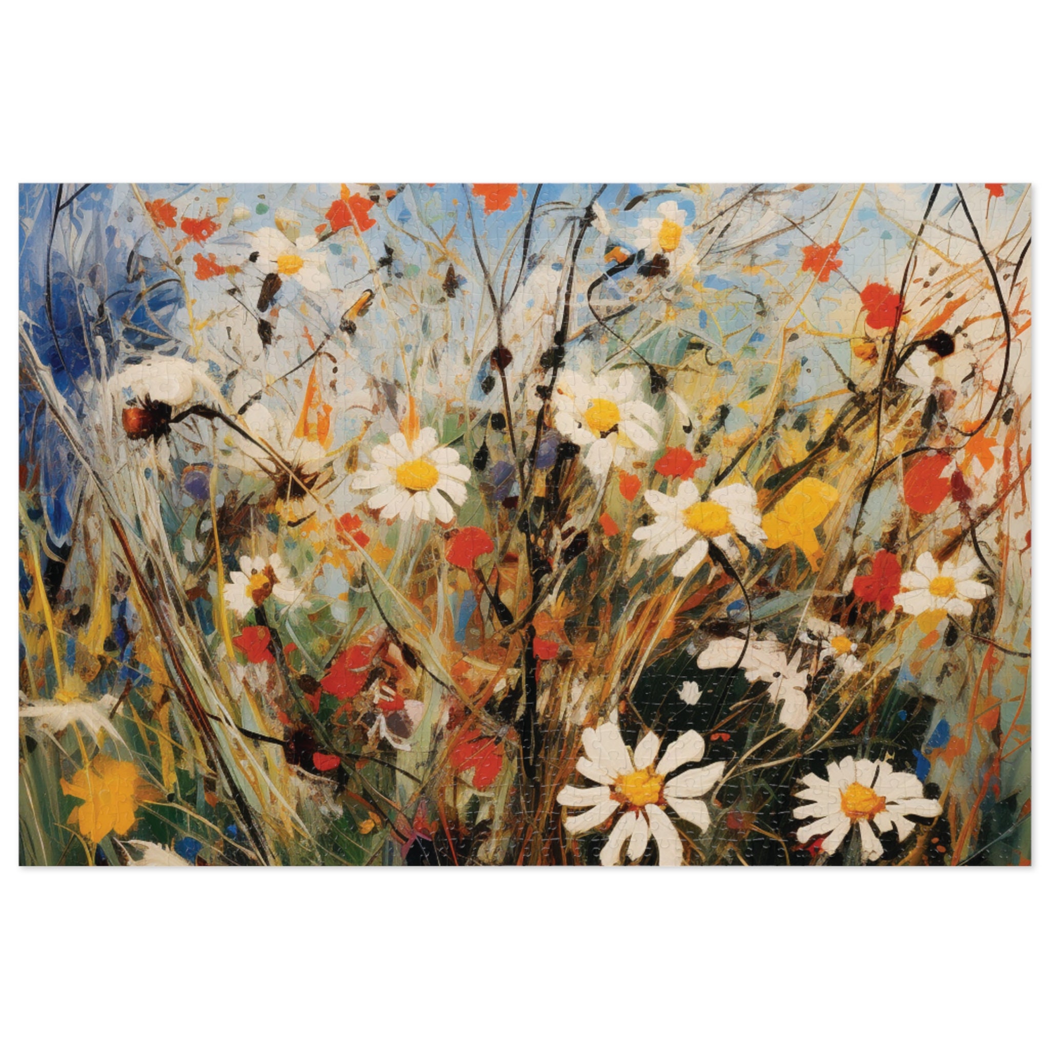 Jackson Pollock Inspired Abstract Flowers 1000-piece Adult - Etsy