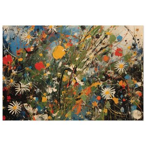 Jackson Pollock Inspired Abstract Flowers 1000-piece Adult Jigsaw ...