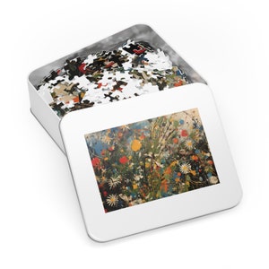 Jackson Pollock Inspired Abstract Flowers 1000-piece Adult Jigsaw ...