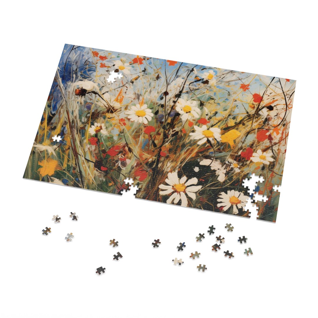 Jackson Pollock Inspired Abstract Flowers 1000-piece Adult - Etsy