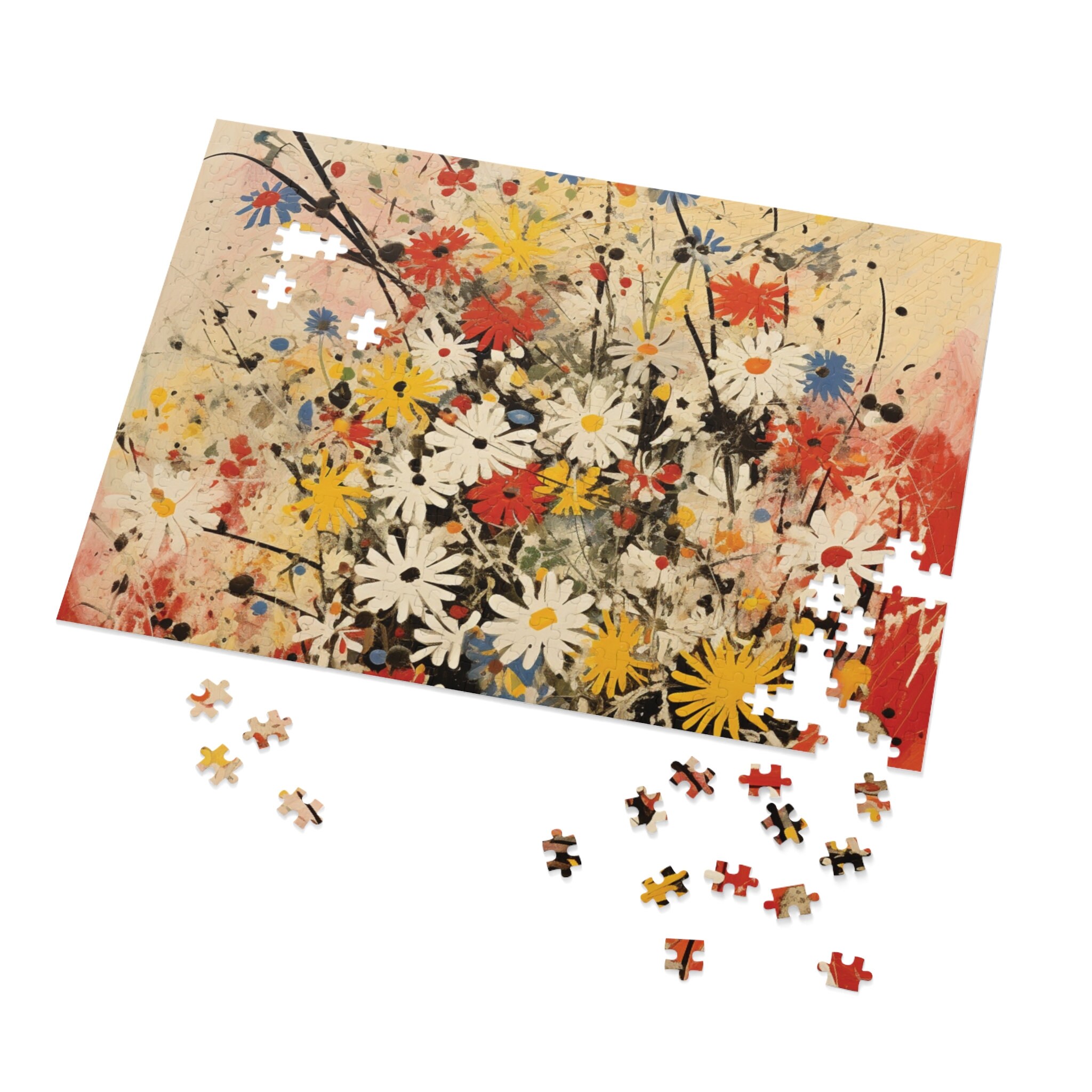 Jackson Pollock Inspired Abstract Flowers 1000-piece Adult - Etsy