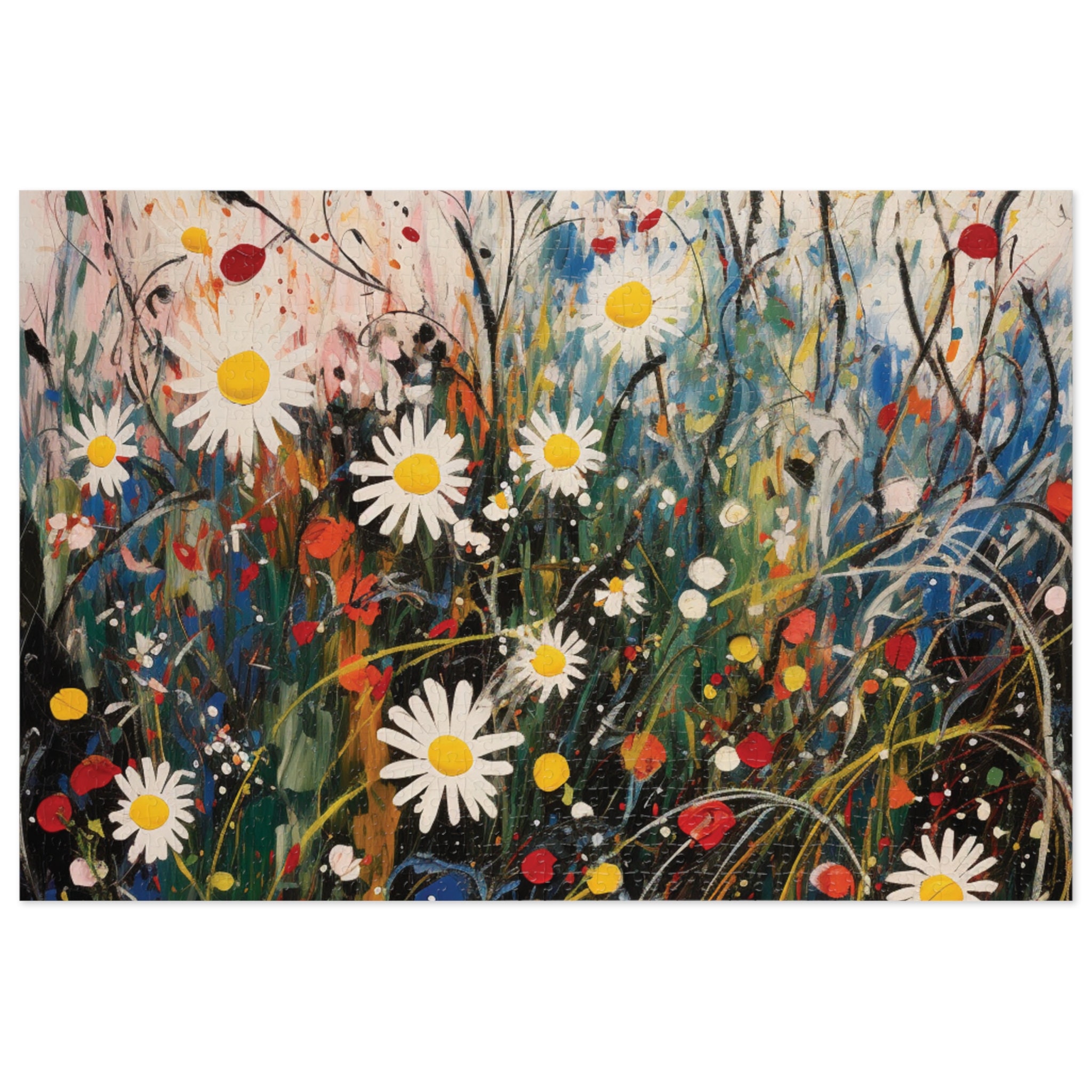 Jackson Pollock Inspired Abstract Flowers 1000-piece Adult - Etsy