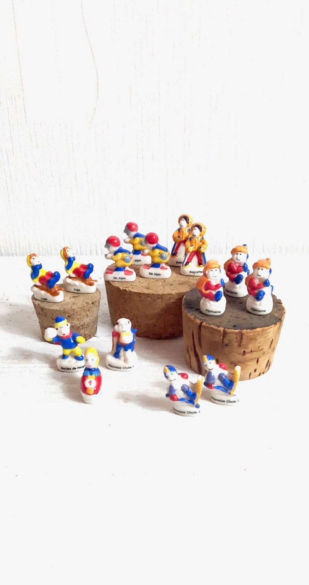 Set of 15 Sporting Feves Figurines - Ceramic Statuettes - Fèves Lot ...