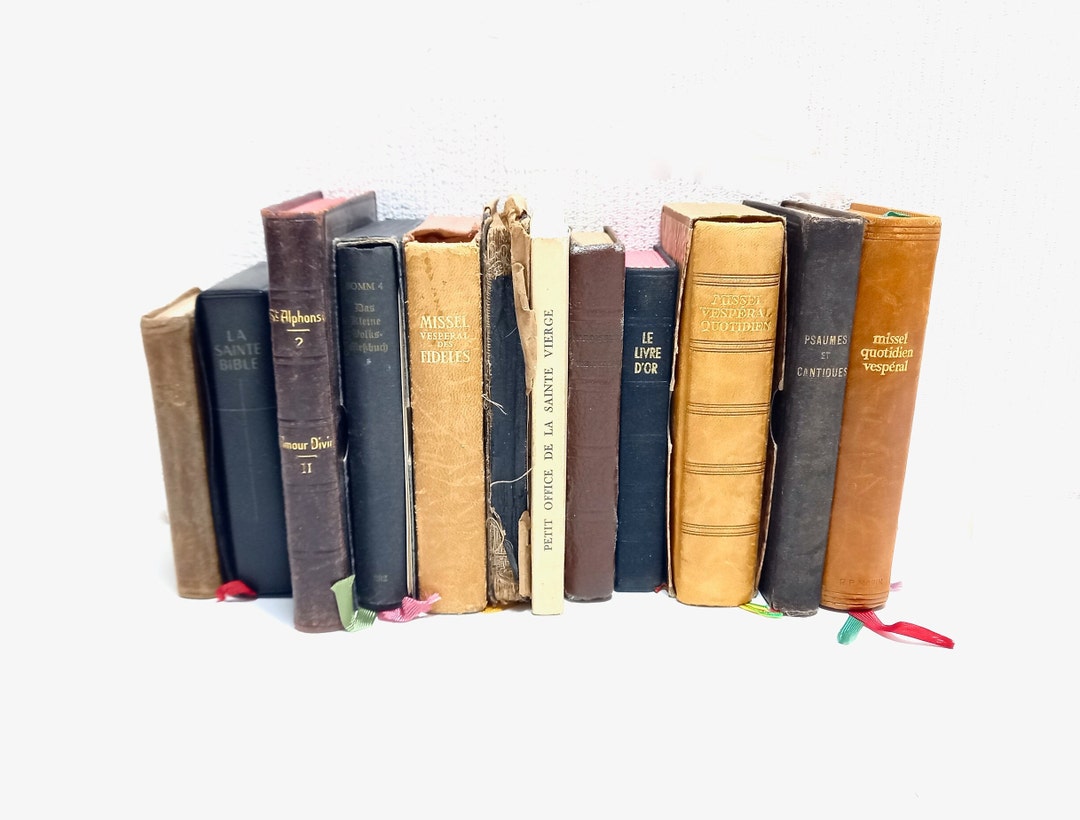 Antique French Library Interior Design Book Dozen Antique Religious ...