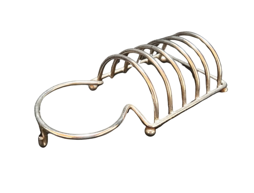 Chromed 5-slot Toast Rack With Butter Dish - French Breakfast Tray - Etsy