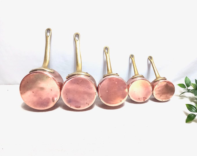 Mini Copper Pot Set - Small Cooking Pots Copper - Farmhouse Copper ...