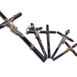 Lot of 5 Antique Skull N Cross Bones Crucifixes - Authentic Antique ...