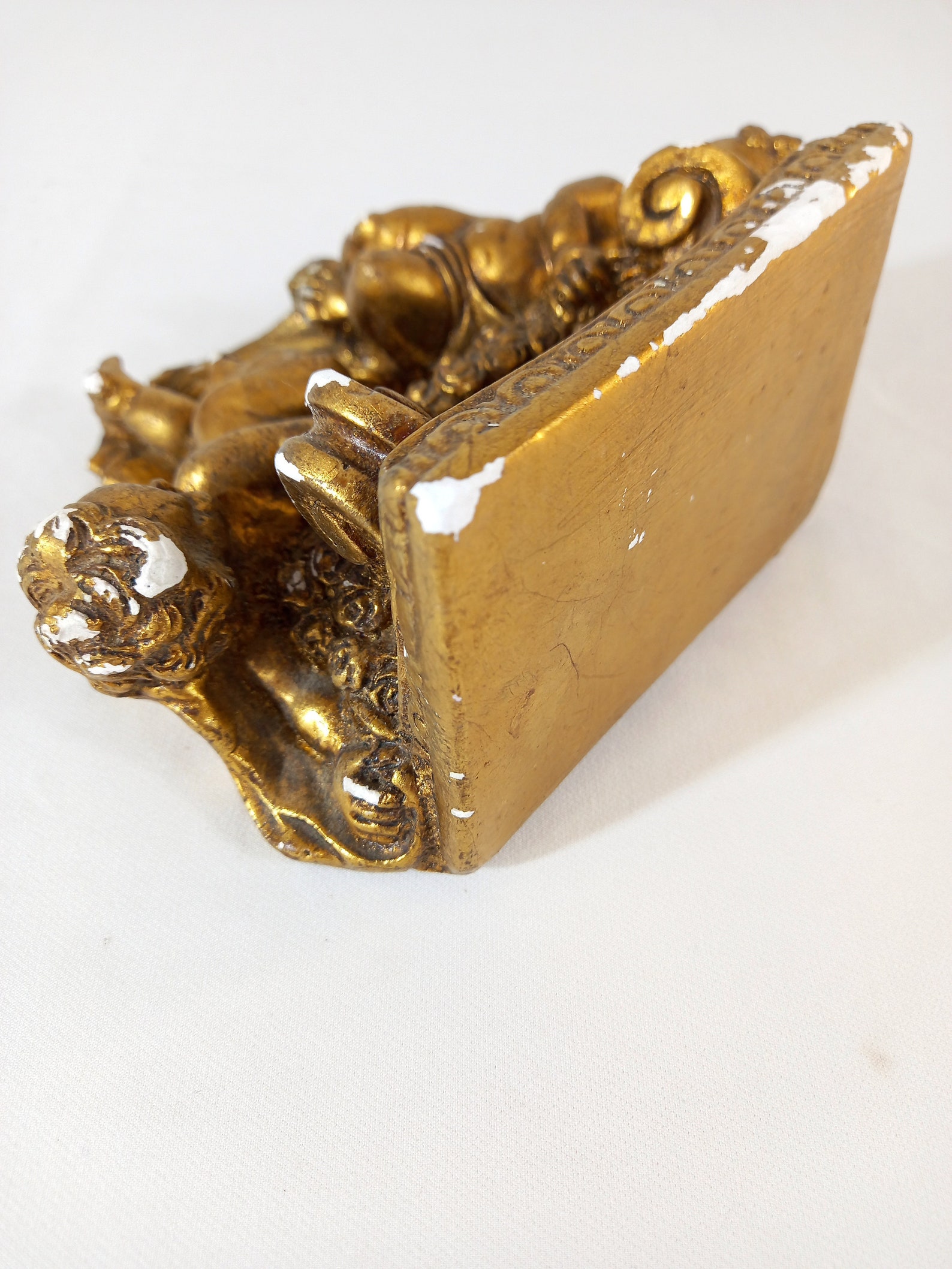 Small Gold Display Shelf - Hollywood Regency - Gold Cherub Wall Bracket ...