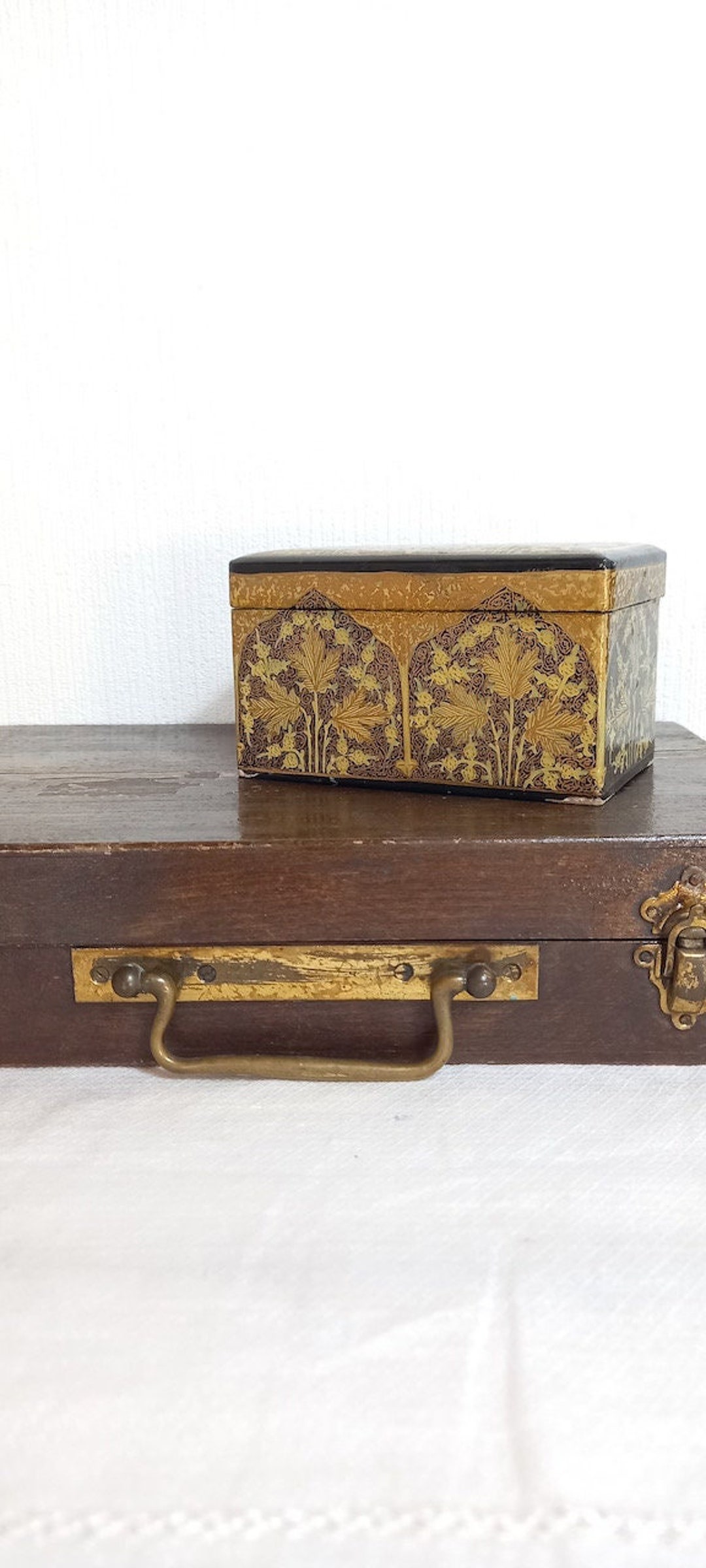 Lacquered Visiting Card Box Business Card Case Card Holder - Etsy