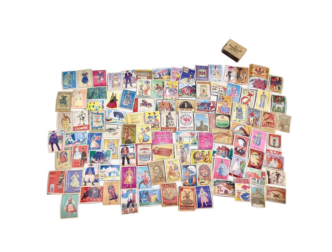 Lot 100 Safety Matchbook Covers - Antique Matchbooks - Antique Coloured ...
