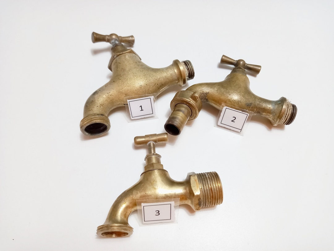 Small Brass Tap - French Brass Water Faucet - Outdoor Tap - Gardening ...