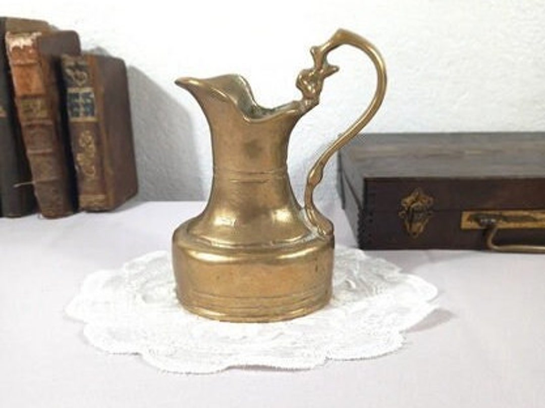Unique Solid Brass Pitcher Antique Hand Made Brass Jug Brass Decor ...