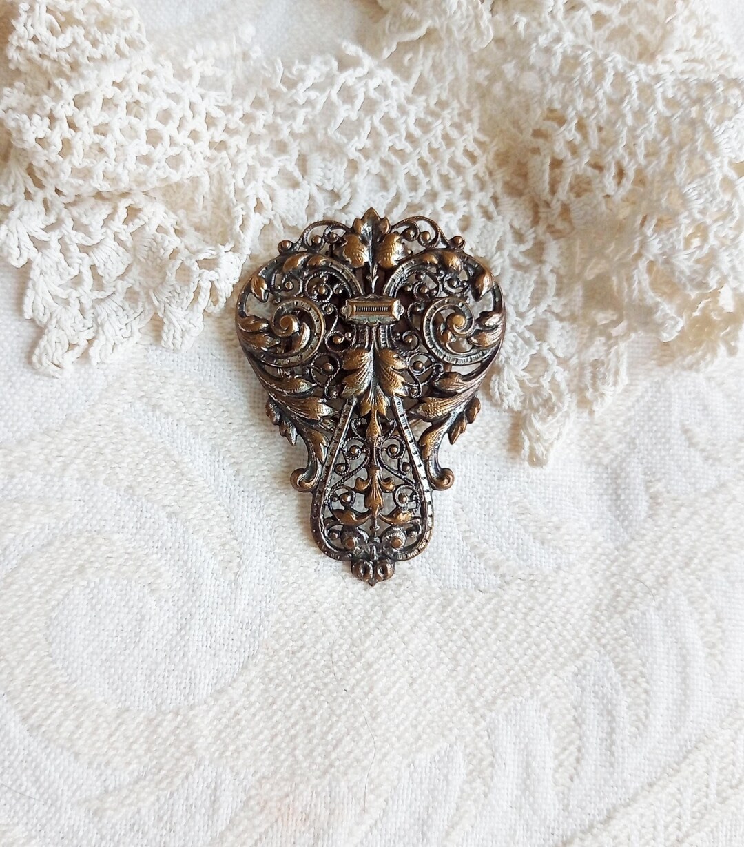 Ornate Scarf Clip, Vintage, Baroque Style - Etsy New Zealand