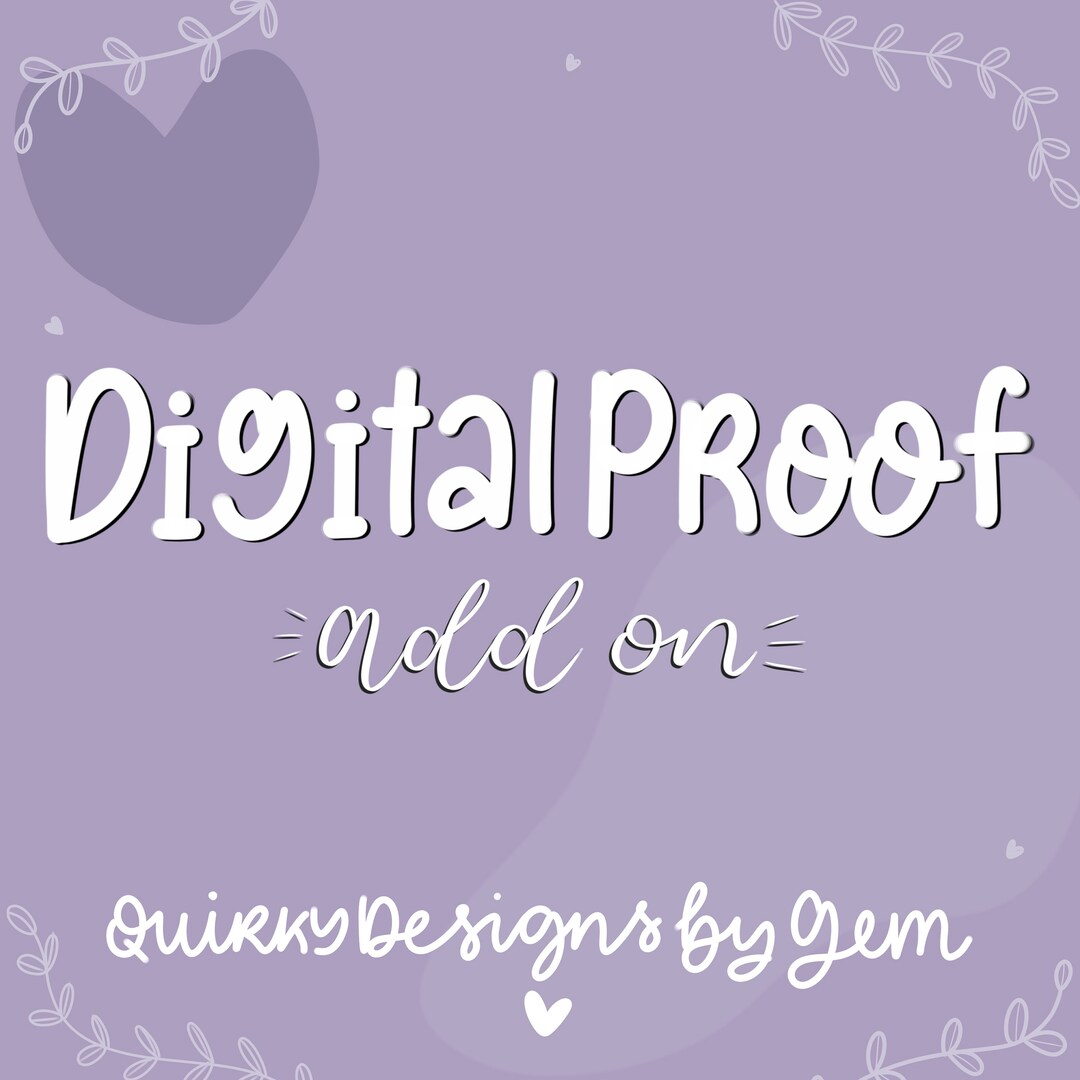 Digital Proof of Art Work - Add on to Purchase - Proof Before Creating ...