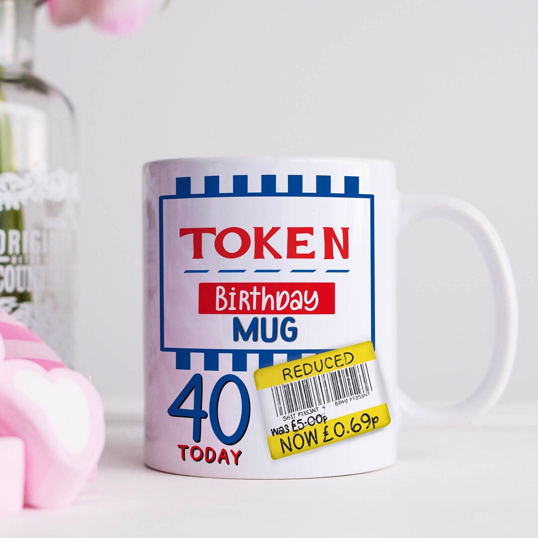 Token Birthday Age Mug - Token Birthday Gift - Etsy