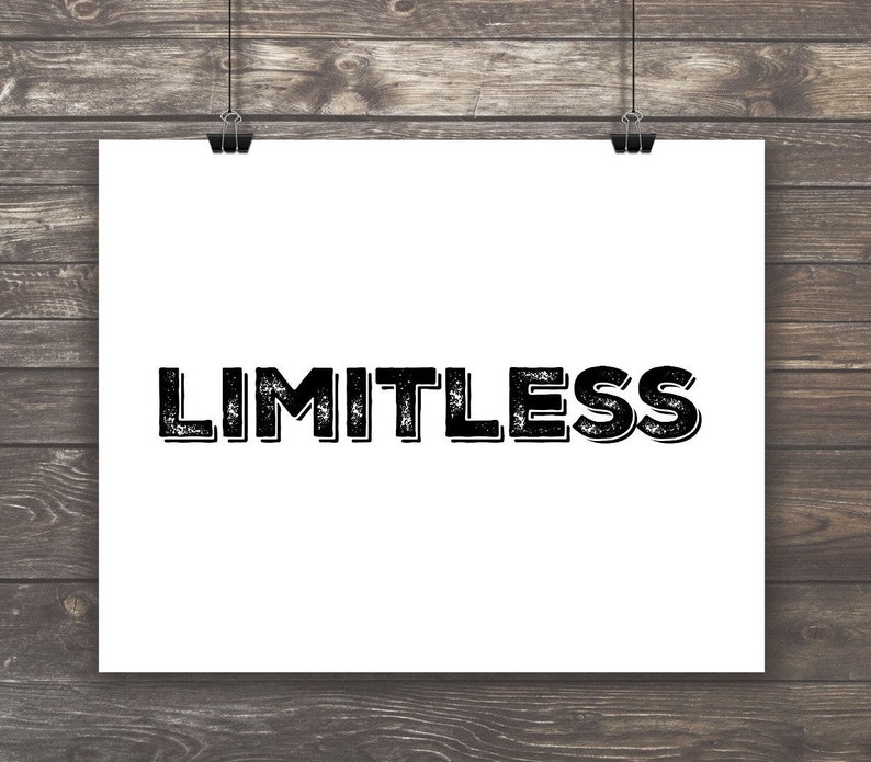 Limitless Instant Download Printable Inspirational Word - Etsy