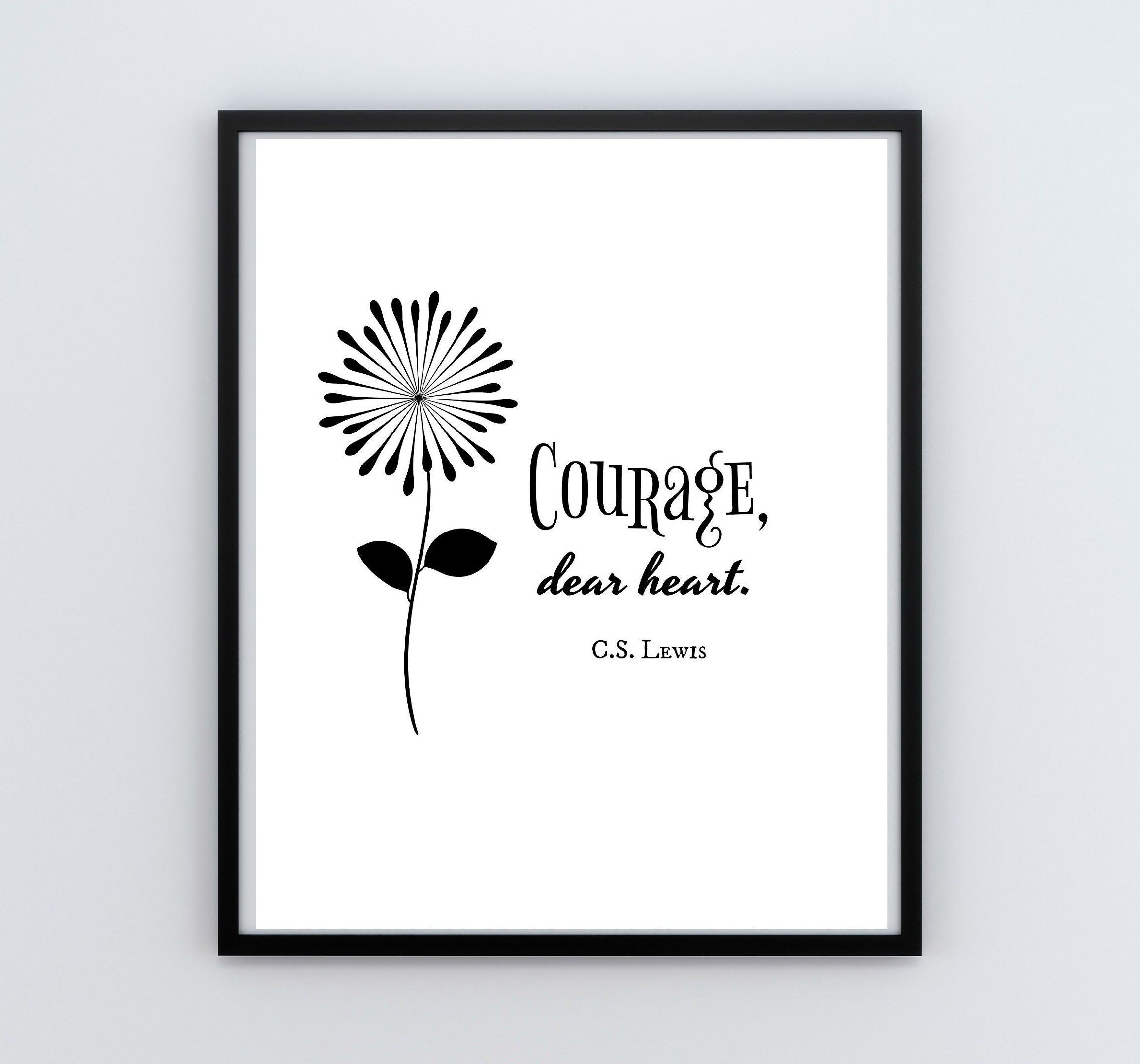 Wall Décor Home Décor Lewis Quote l Home Decor S Courage Motivational ...