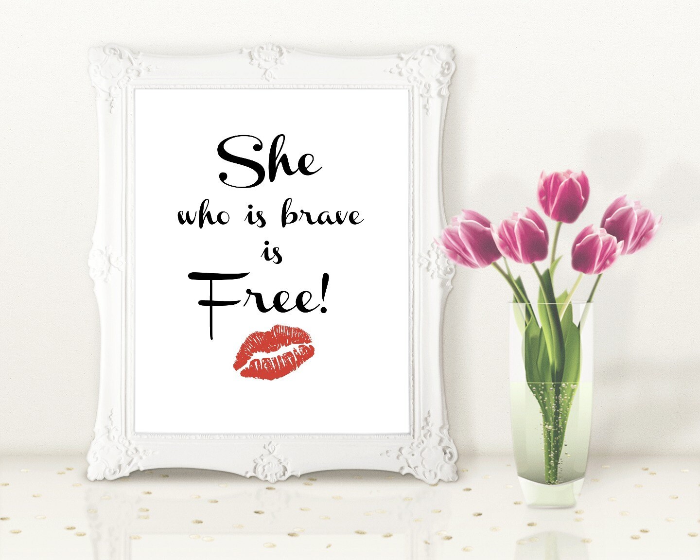 She Who is Brave is Free Instant Download Printable Unique - Etsy