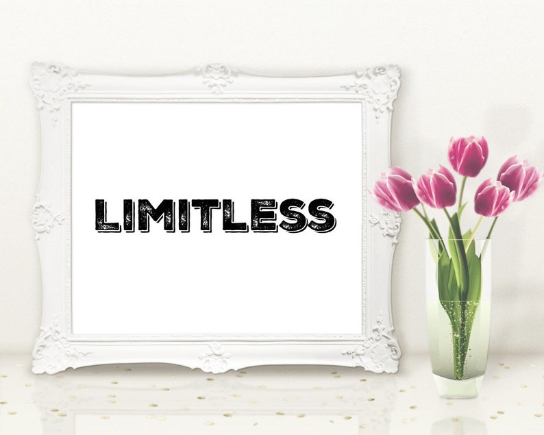 Limitless Instant Download Printable Inspirational Word | Etsy
