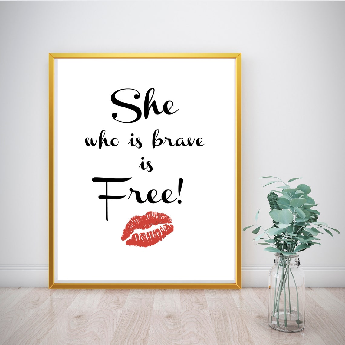 She Who is Brave is Free Instant Download Printable Unique - Etsy