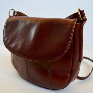 Vintage Brown Small Genuine Leather Shoulder Bag Messenger Bag Soft ...