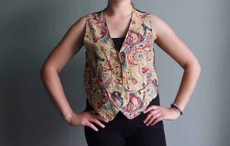 Ornamented Vest Classic Vest Vintage Waistcoat Medium Size Vest EU38 ...