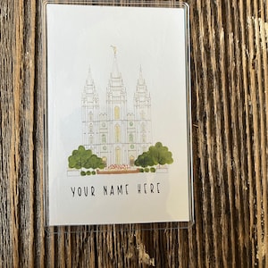 Custom LDS Temple Recommend Holder - Etsy