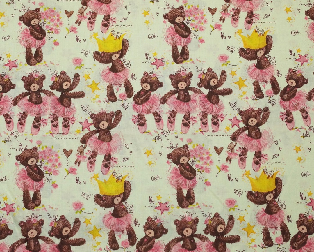 Cotton Bear Teddies Princess Stars Hearts Colorful Baby for - Etsy