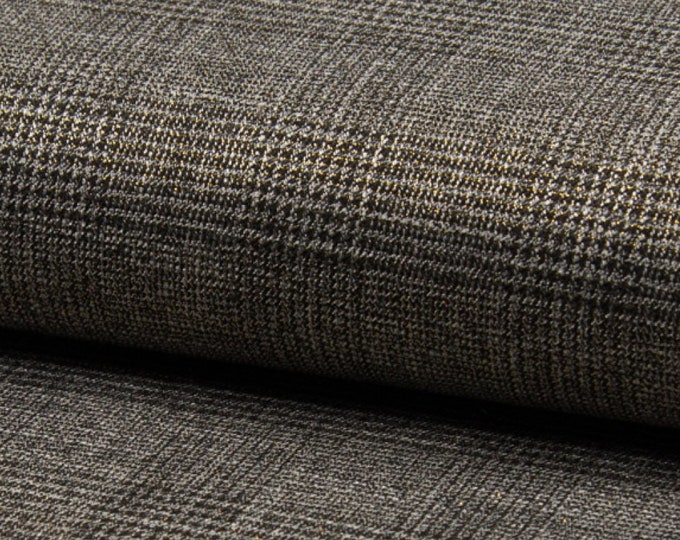 Dress Fabric Glen Check Anthracite Gold, Check Oxford 0.50mx1.45 M Art ...