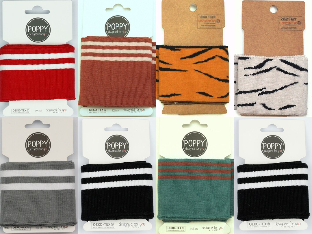 Cuff, Ready-made Cuffs Animal Double-face and Stripes, Various Colours ...