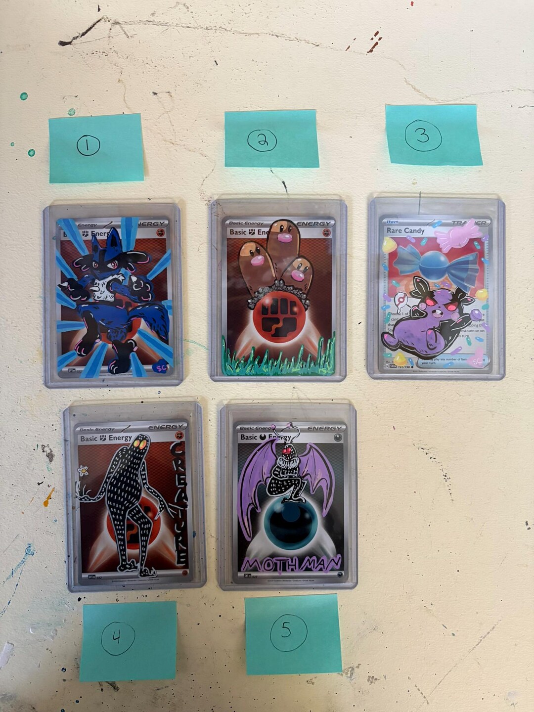 Hand-drawn Upcycled Pokémon Energy Cards – by Trash Werks Originals - Etsy