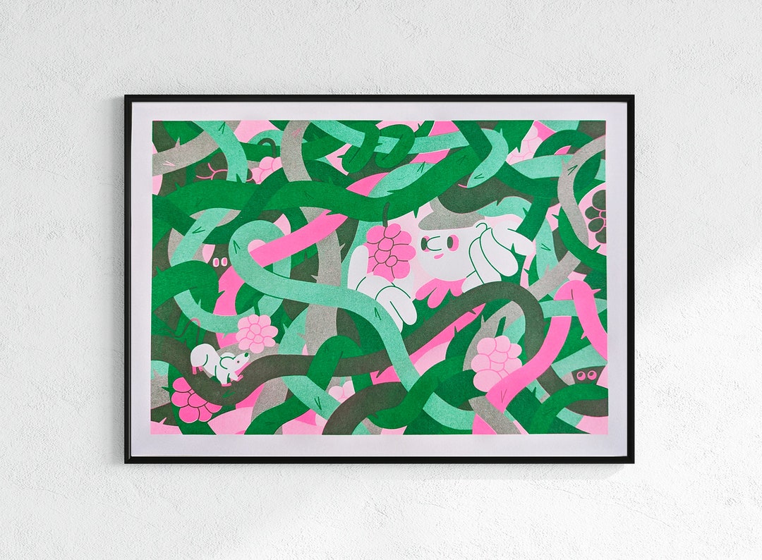Thorns - A3 Risograph Print - Etsy