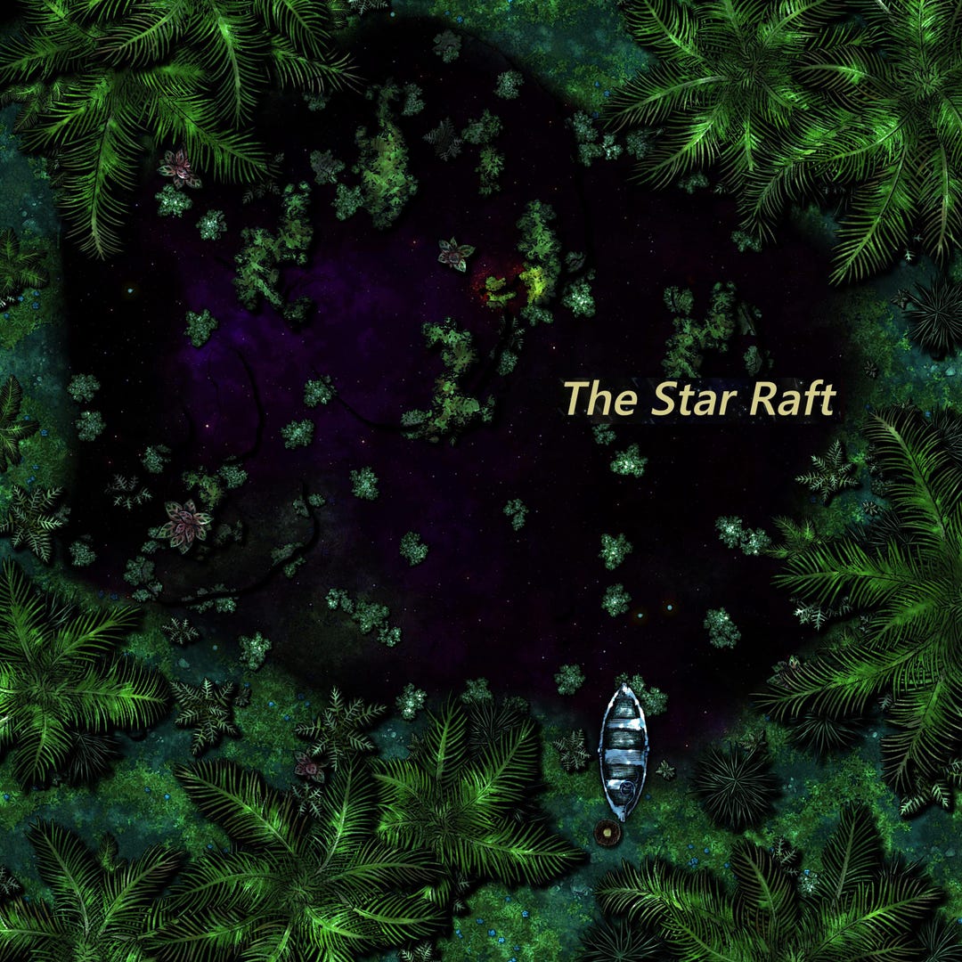 The Star Pool (adrift on the Night Ocean). 4 Digital Battle Maps (night ...