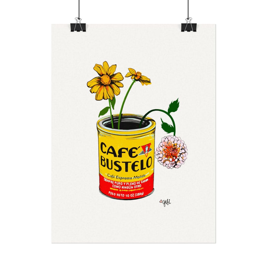 Poster Print, Cafe Bustelo Can Watercolor Painting, Matte Wall Art ...