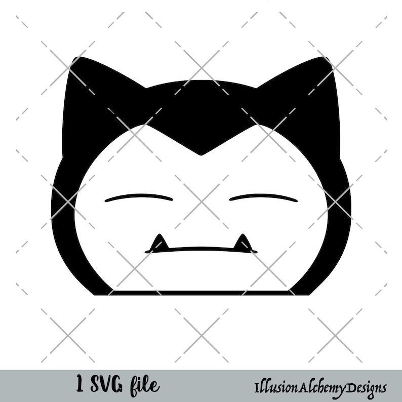 Snorlax Head SVG - Etsy