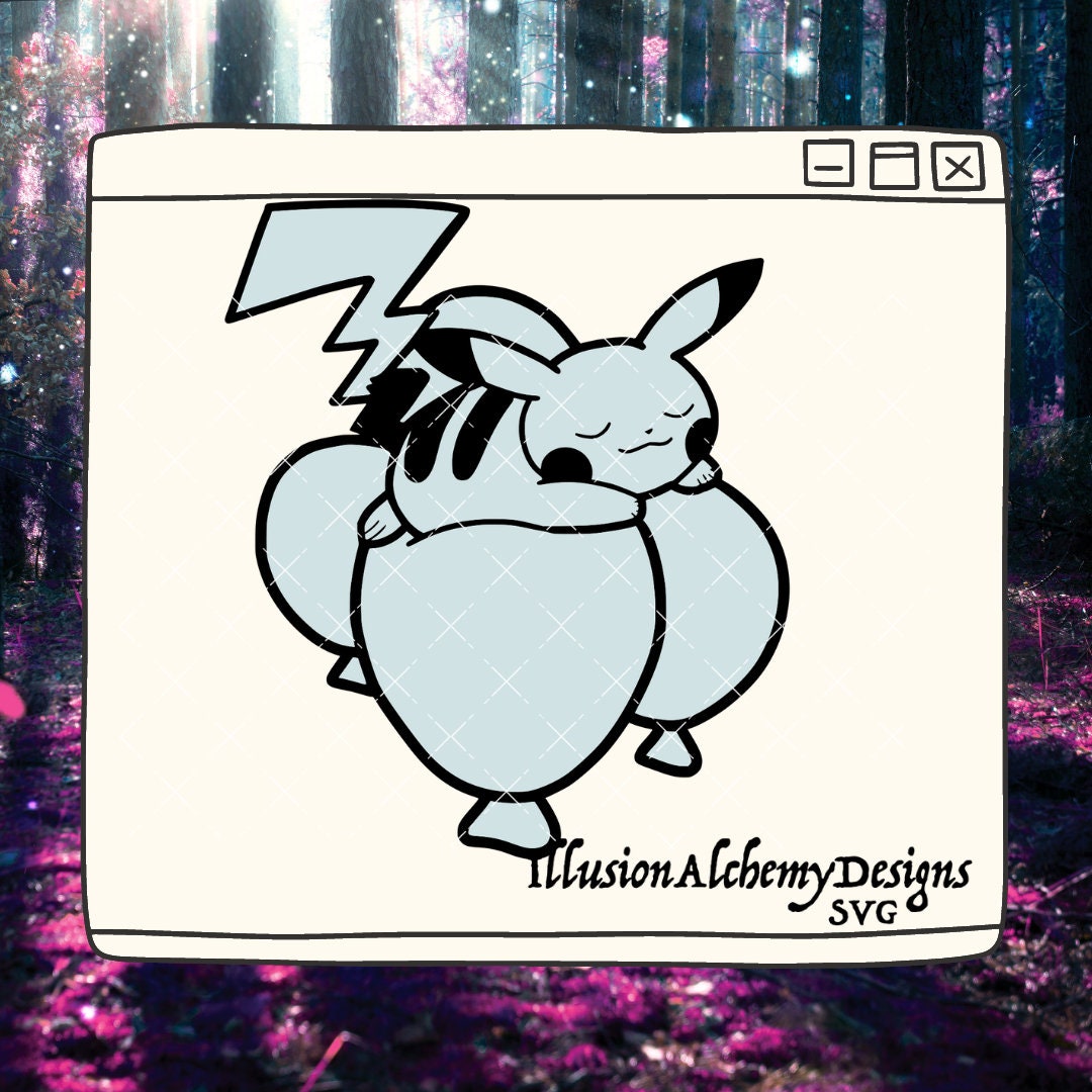 Sleepy Pikachu SVG - Etsy