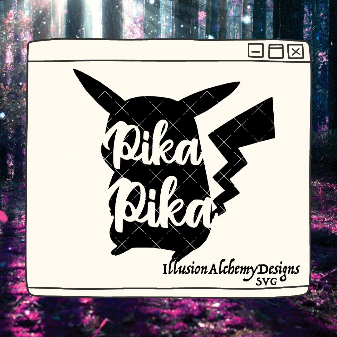 Pikachu Pika Pika SVG and PNG Digital Files - Etsy