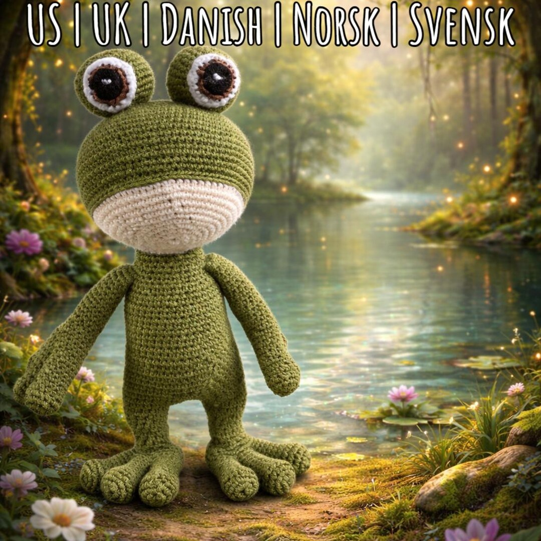 PDF Fiona the Frog Crochet Pattern | Us | Uk | Danish | Norsk | Svensk ...