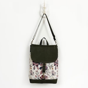 Cottagecore Forest Backpack: Waterproof Cordura Convertible Crossbody ...