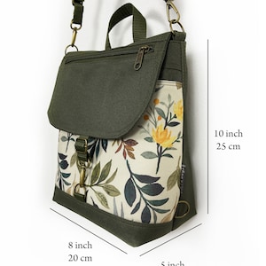 Forest Cottagecore Backpack for Women Green Botanical - Etsy