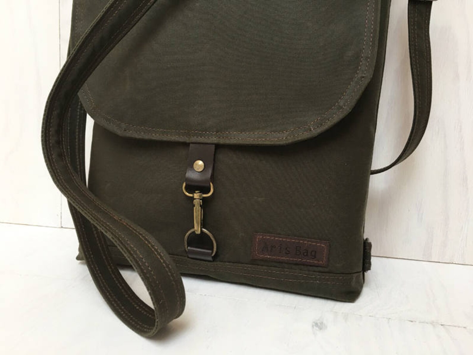 Forest Green Backpack Waxed Canvas Rucksack Sustainable - Etsy