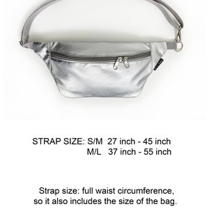 Silver Vegan Leather Fanny Pack: Minimalist Crossbody Sling Bag - Etsy