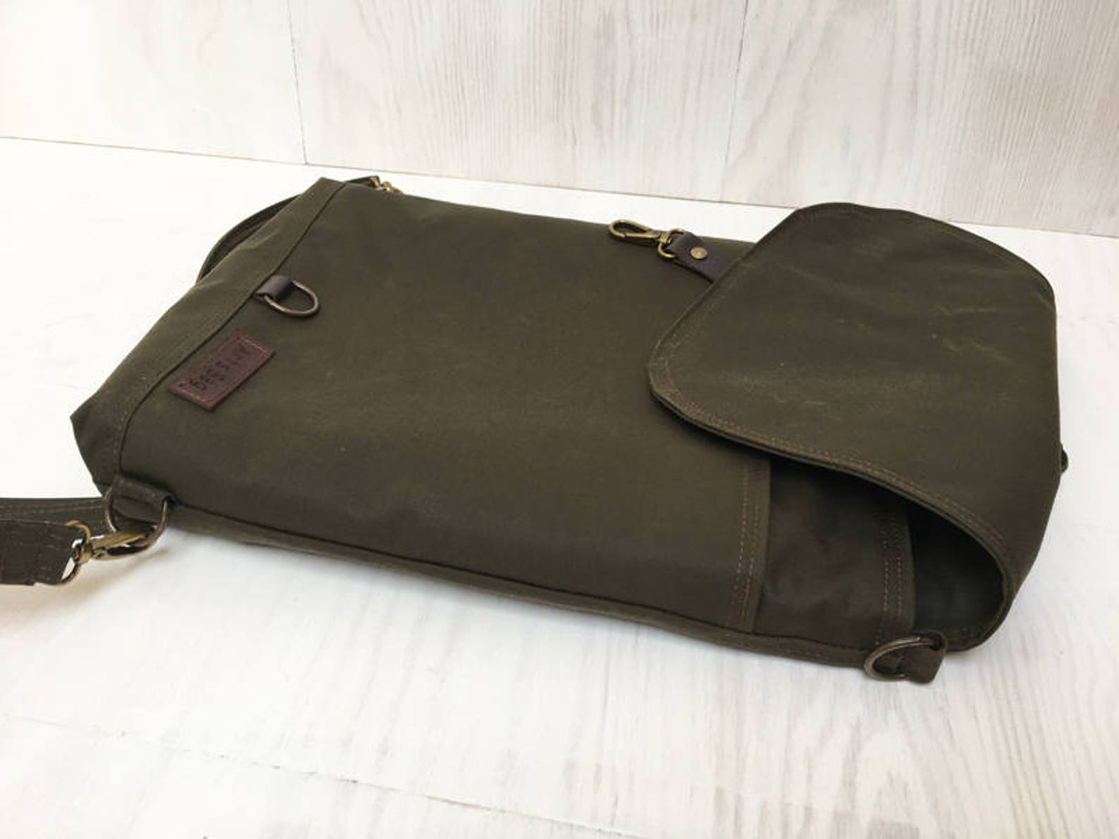 Forest Green Backpack Waxed Canvas Rucksack Sustainable - Etsy