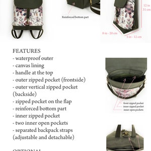 Cottagecore Forest Backpack: Waterproof Cordura Convertible Crossbody ...