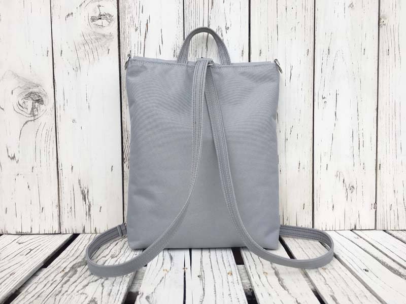 Women Light Gray Backpack Minimalist Cross Body Bag | Etsy