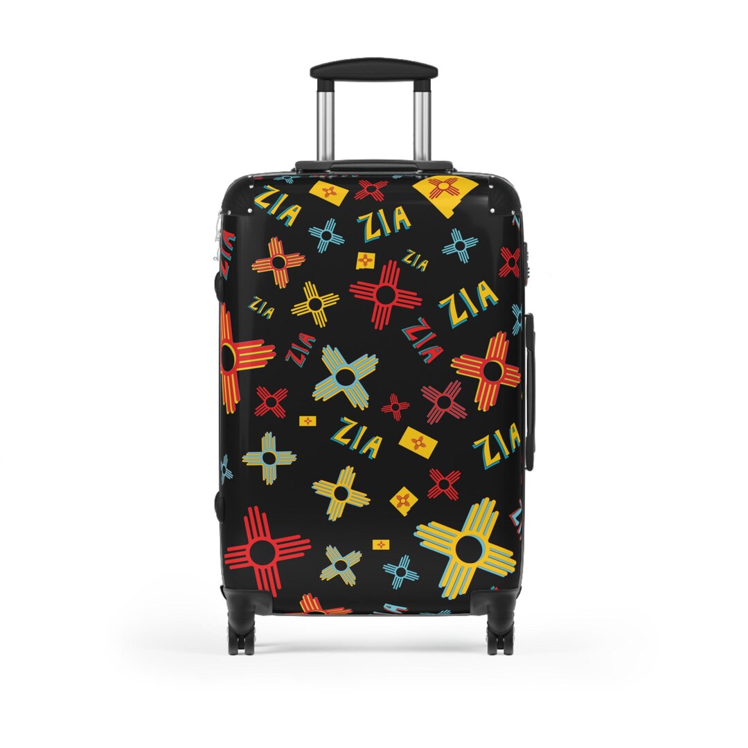 Zia Collage Black Suitcase 3 Sizes Never Worry About Finding Your Bag ...