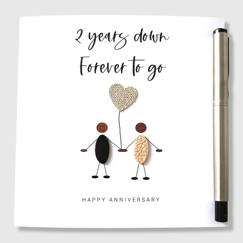 2nd Wedding Anniversary Card Cotton Anniversary Card 2 Years - Etsy