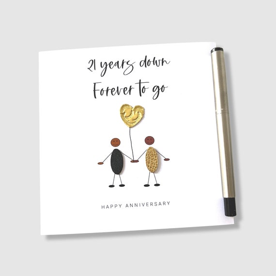 21st Anniversary Quotes 21st Wedding Anniversary Card 21 Years Down